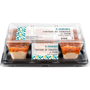 LES VERRINES : Verrines tartare de tomate et thon, persil et basil