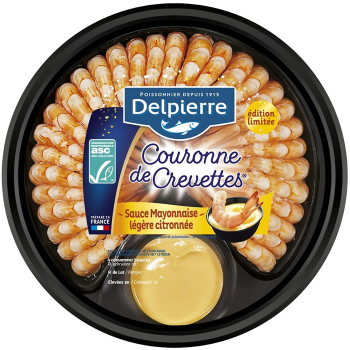 DELPIERRE : Couronne de crevettes décortiquées sauce mayonnaise MS