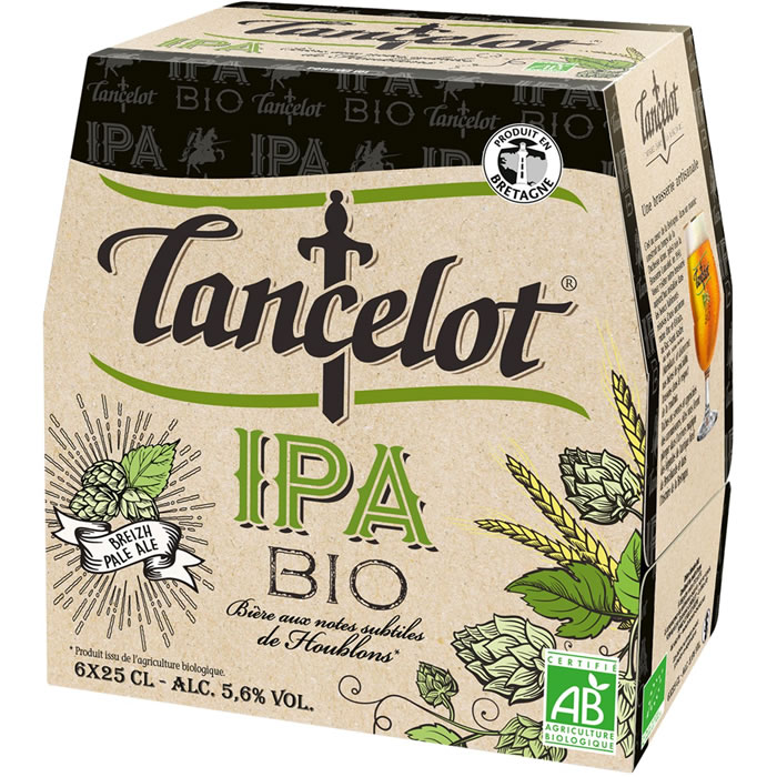 LANCELOT : Bière blonde IPA bio : 6 x 25 cl | Livraison à domicile et ...