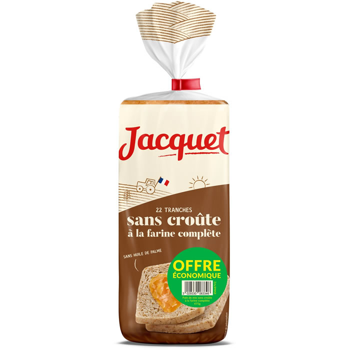 JACQUET : Pain de mie complet sans croûte