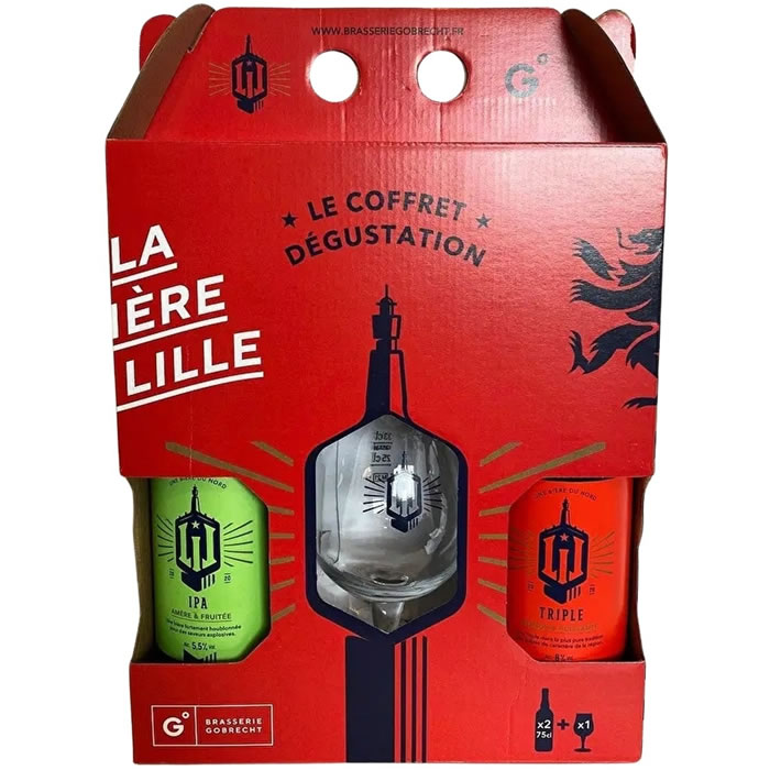LIL : Coffret de 2 bières et 1 verre : 2 x 75 cl | Livraison à domicile ...