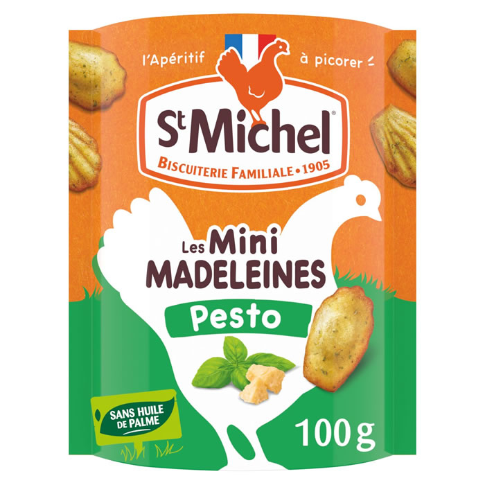 ST MICHEL : Mini madeleines moelleuses au pesto basilic
