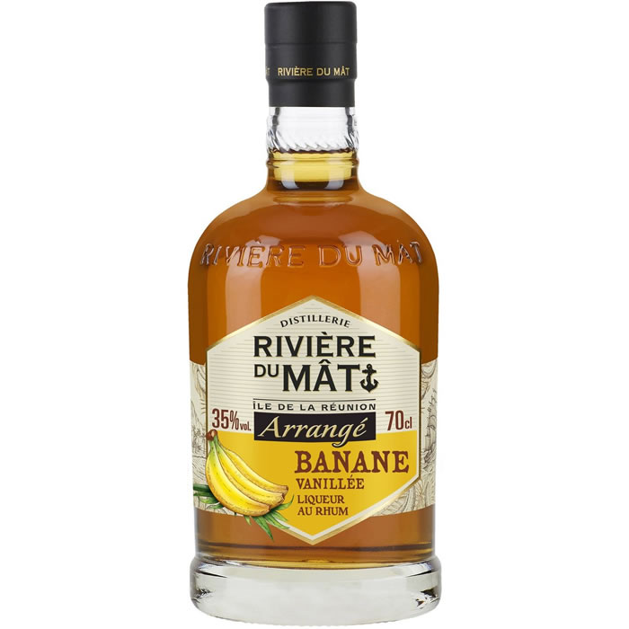 RIVIERE DU MAT : Boisson à base de rhum arrangé à la banane et vanille ...