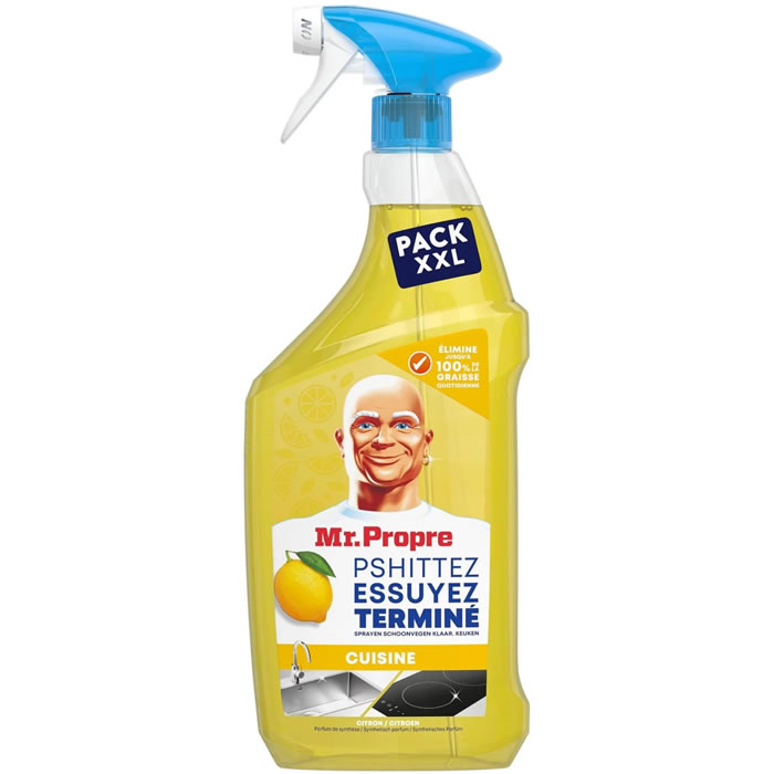 MR PROPRE : Nettoyant spray dégraissant au citron : 800 ml | Livraison ...