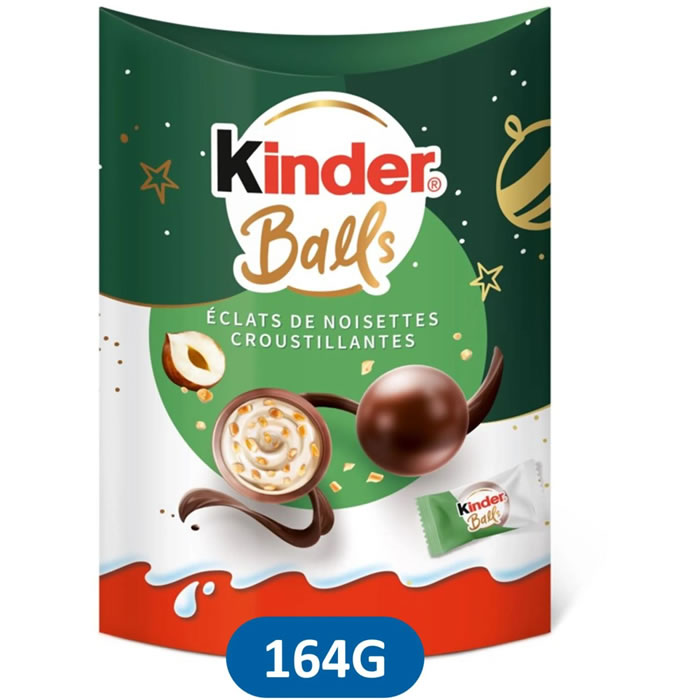 KINDER : Balls - Bouchées de chocolat au lait fourré au lait, éclats ...