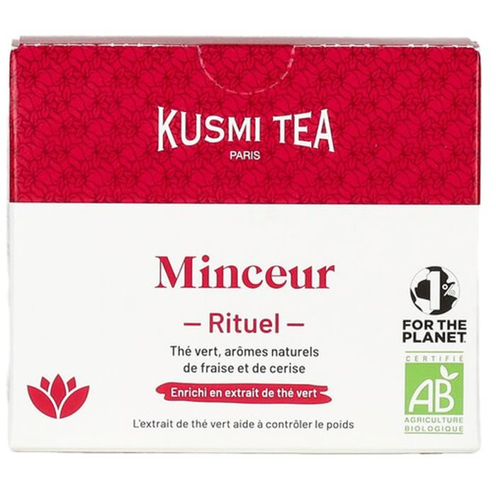 KUSMI TEA : Rituel minceur thé vert fraise et cerise bio : 36 g ...