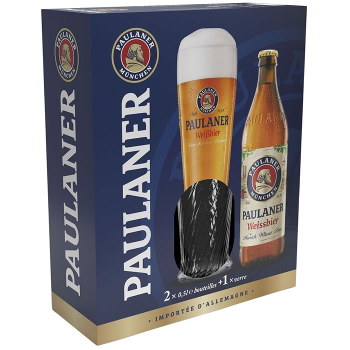 PAULANER : Hefe-Weissbier - Coffret 2 bières et 1 verre : 2 x 50 cl ...
