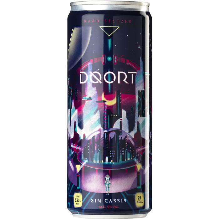DOORT : Hard Seltzer - Eau alcoolisée aromatisée gin cassis : 33 cl ...