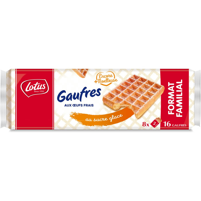 LOTUS : Gaufre aux oeufs frais nappée de sucre glace : 371 g ...