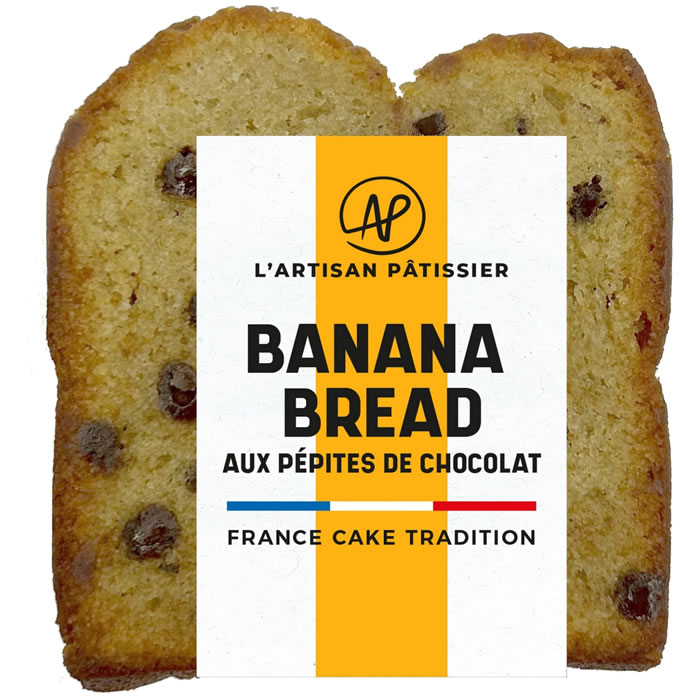 L'ARTISAN PÂTISSIER : Cake banana bread aux pépites de chocolat : 80 g ...