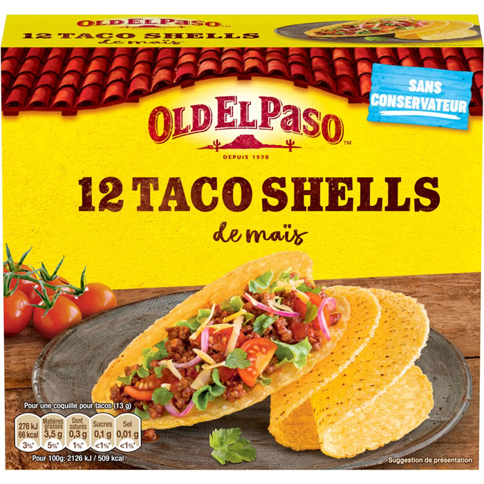 OLD EL PASO : Taco shells de maïs : 156 g | Livraison à domicile et ...