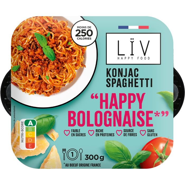LÏV HAPPY FOOD : Spaghetti de konjac bolognaise - chronodrive : 300 g ...