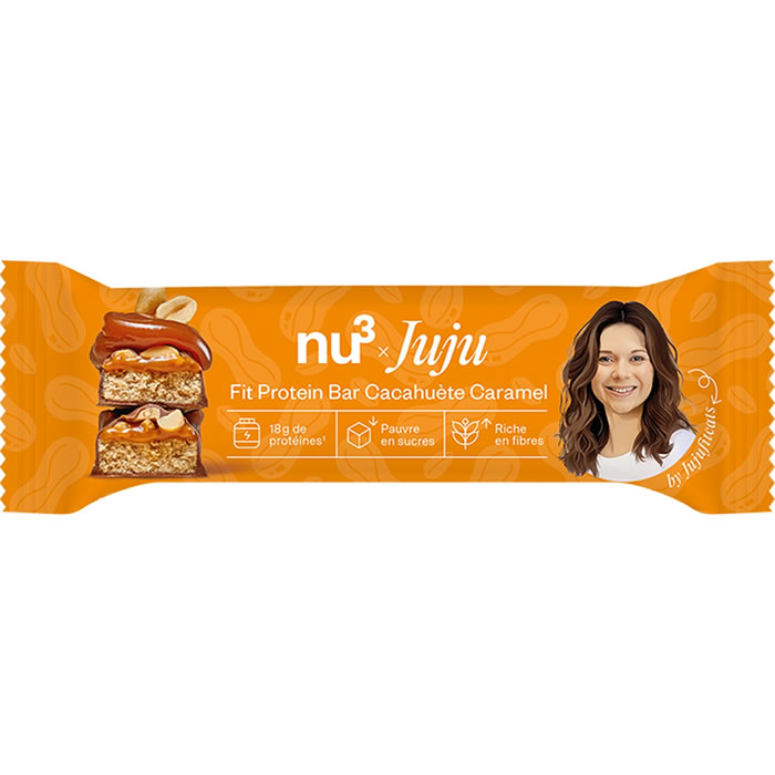 NU3 : Juju Fitcat - Barre protéinée à la cacahuète et caramel