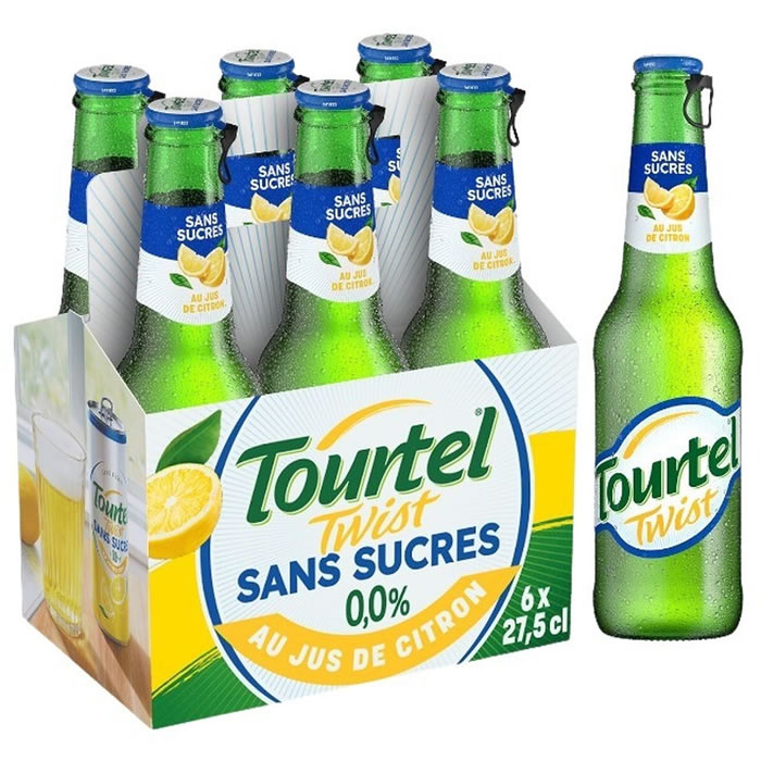 TOURTEL : Twist - Boisson à base de bière au citron sans alcool sans ...