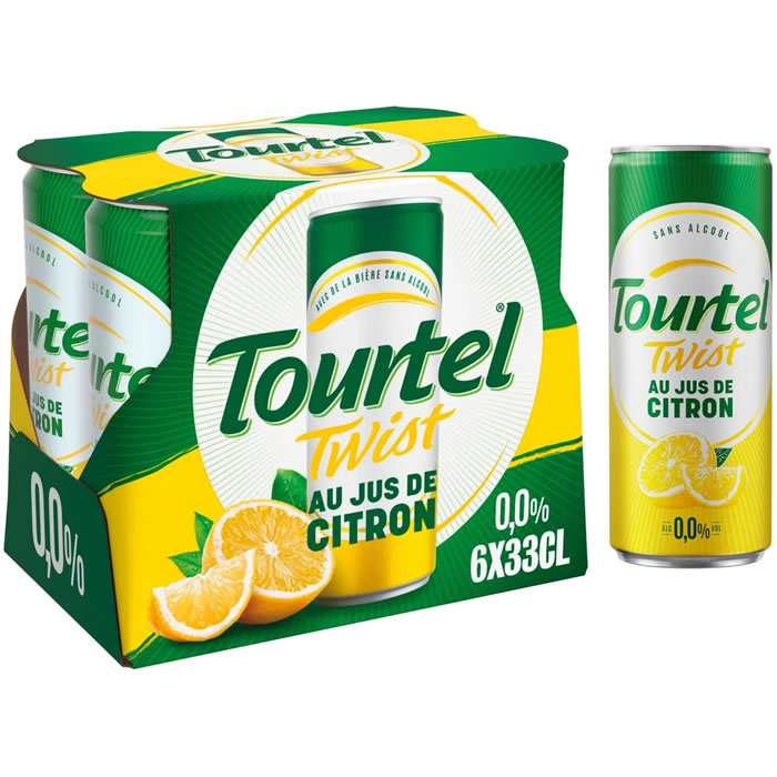 TOURTEL : Twist - Boisson à base de bière au citron sans alcool : 6 x ...