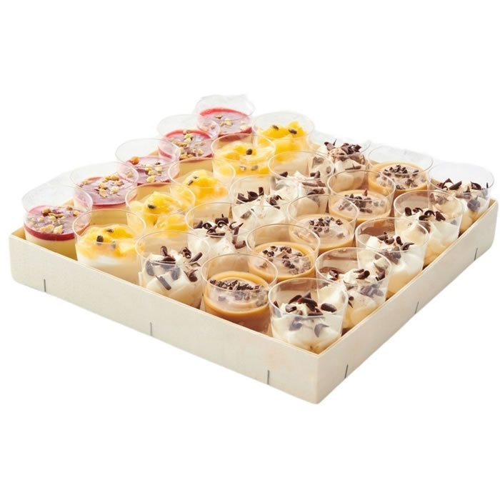 FLUNCH : Traiteur - Mini verrines sucrées tiramissu, chocolat, pistache ...