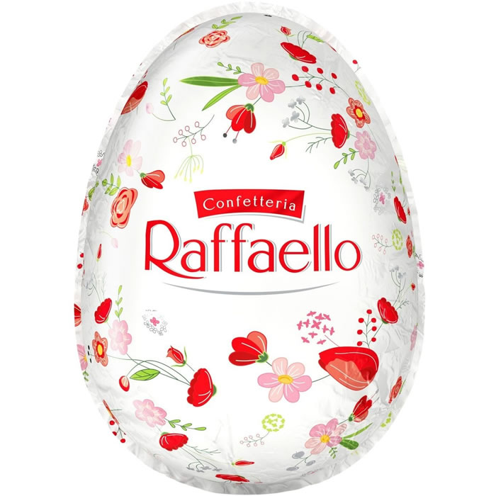 RAFFAELLO : Oeuf au chocolat blanc et à la noix de coco : 100 g ...