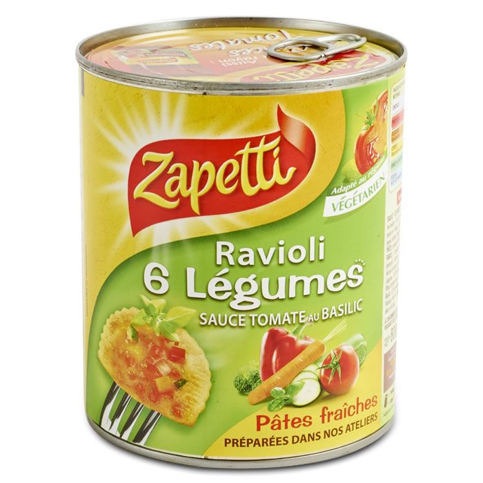 ZAPETTI : Ravioli végétariens aux 6 légumes : 800 g | Livraison à ...