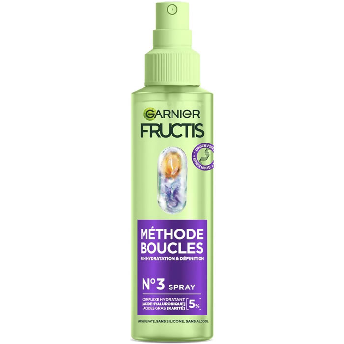 GARNIER : Fructis - Spray cheveux hydratation et définition boucles ...