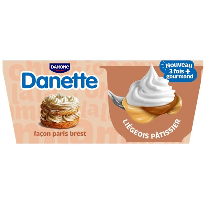DANETTE : Liégeois pâtissier façon Paris Brest : 4 x 90 g | Livraison à ...