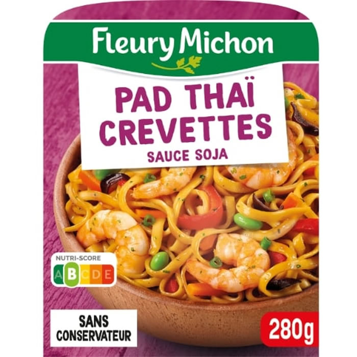 FLEURY MICHON : Pad thaï aux crevettes, linguine sauce soja