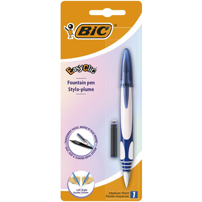 BIC : Easy Clic - Stylo plume pointe moyenne
