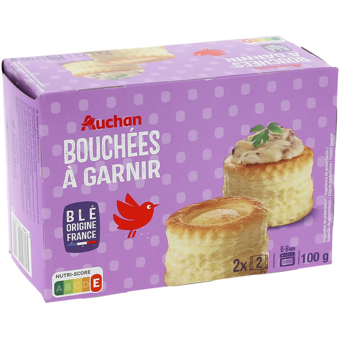 AUCHAN : Bouchées feuilletées à garnir
