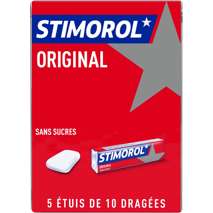 STIMOROL : Original - Chewing-gum à la menthe sans sucres