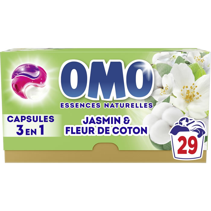 OMO : Lessive capsule jasmin et fleur de coton