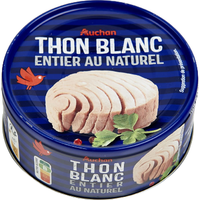 AUCHAN : Thon blanc entier au naturel