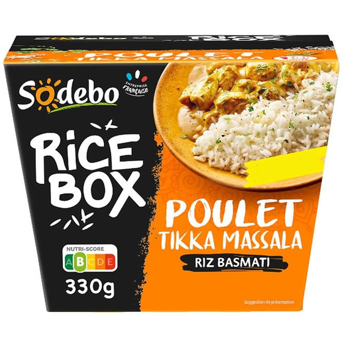 SODEBO : Rice Box - Riz basmati et poulet tikka massala : 330 g ...