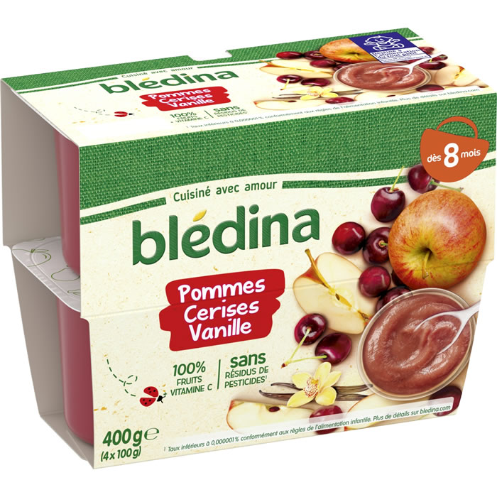BLEDINA : Pomme, cerise et vanille dès 8 mois