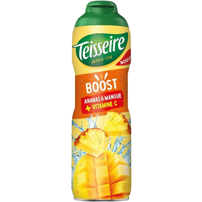 TEISSEIRE : Boost - Sirop d'ananas, mangue et vitamine C