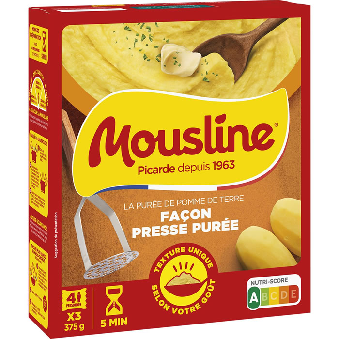 MOUSLINE : Purée de pommes de terre façon presse purée