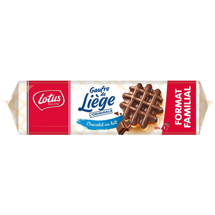 LOTUS : Gaufres de Liège nappées de chocolat au lait