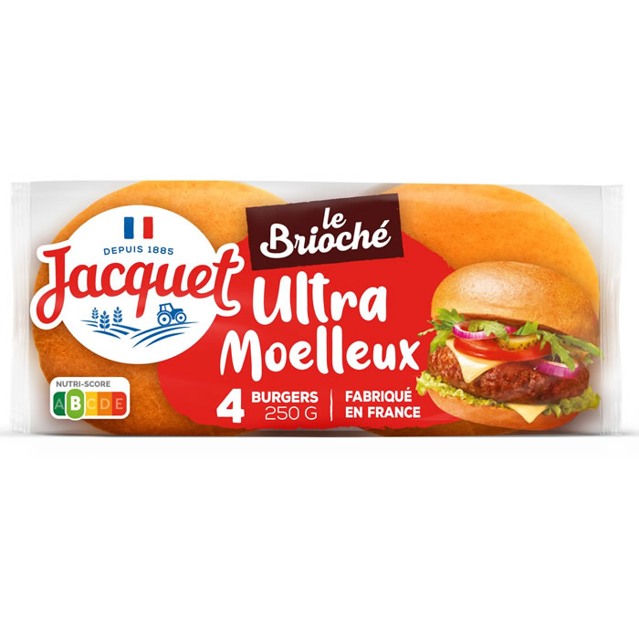 JACQUET : Pain hamburger brioché ultra moelleux