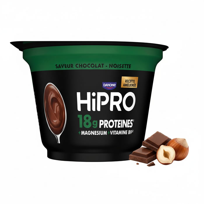 HIPRO : Crème dessert protéiné à la noisette 1% M.G : 180 g | Livraison ...