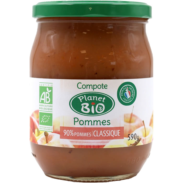 PLANET BIO : Dessert pomme nature bio : 590 g | Livraison à domicile et ...