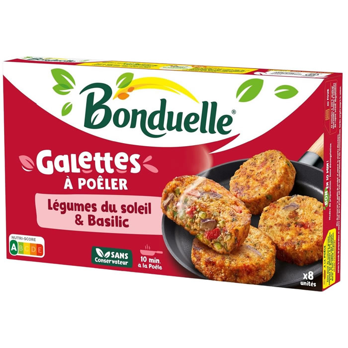 BONDUELLE : Galette à poêler aux légumes du soleil et basilic