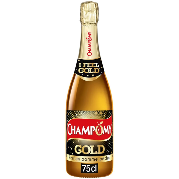 CHAMPOMY : Gold - Jus de pomme et pêche pétillant