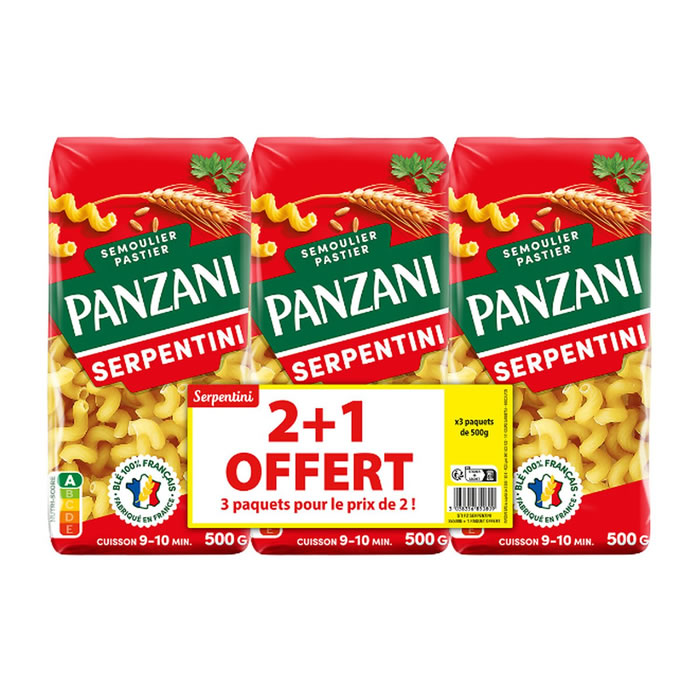 PANZANI : Serpentini : 3 x 500 g | Livraison à domicile et Drive ...