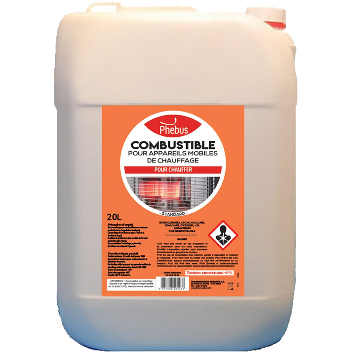 PHEBUS : Combustible poêle à pétrole standard : 20 L | Livraison à ...