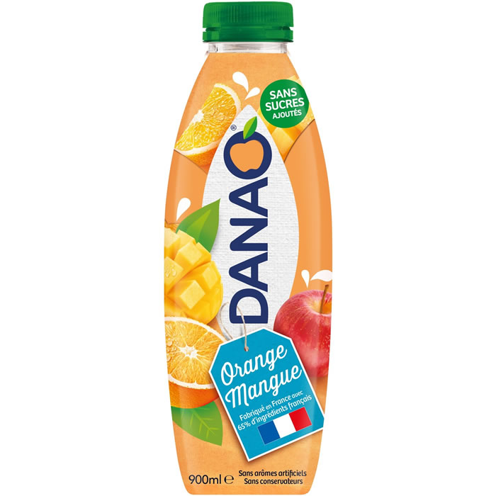 DANAO : Boisson au jus de fruit et au lait, orange mangue : 90 cl ...
