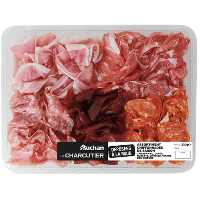 AUCHAN : Le Charcutier - Plateau de jambon cru, coppa, rosette, chorizo ...