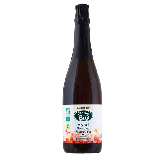 PLANET BIO : Apibul - Jus de pommes et framboises pétillant bio : 75 cl ...