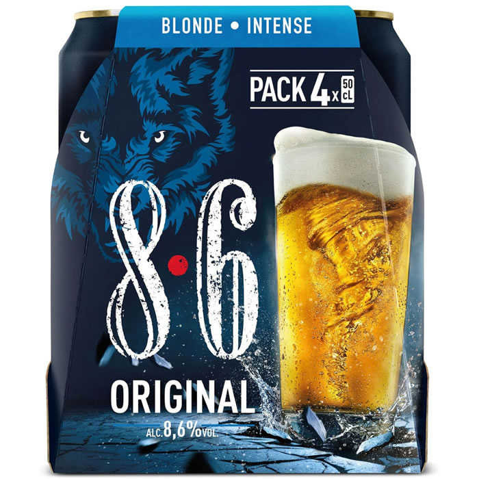ORIGINAL 8.6 : Bières blonde intense : 4 x 50 cl | Livraison à domicile et Drive | Chronodrive