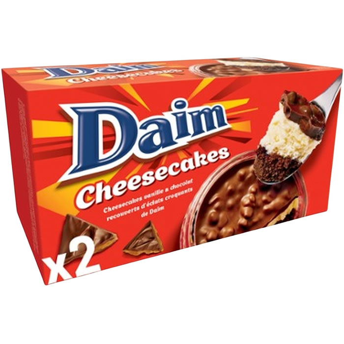 DAIM : Cheesecakes vanille et chocolat : 2 x 85 g | Livraison à domicile et Drive | Chronodrive