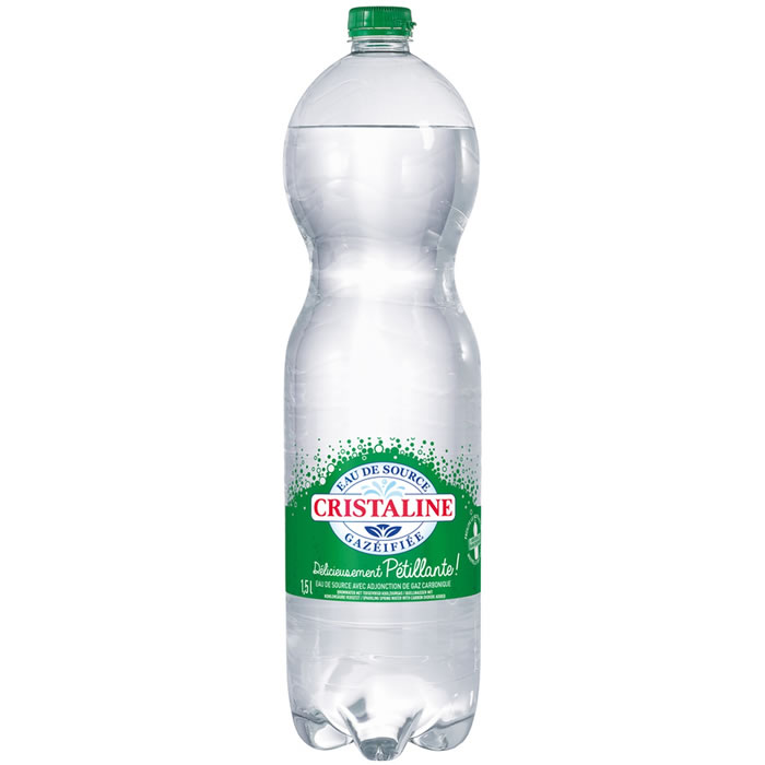 CRISTALINE : Eau de source gazeuse : 1,5 L | Livraison à domicile et ...