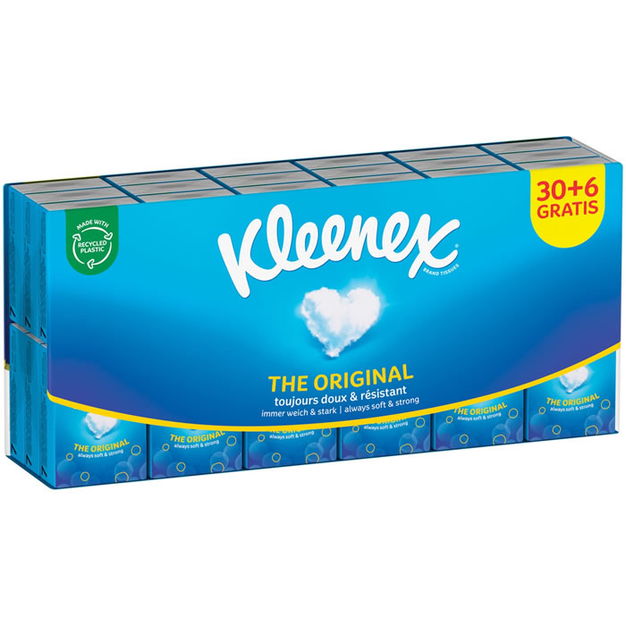 KLEENEX : Original - Mouchoirs étuis minis doux et résistants