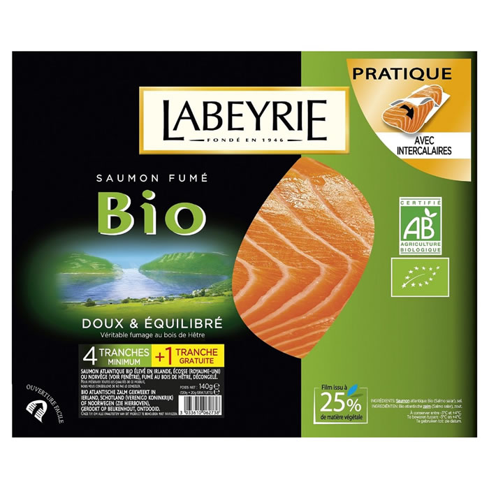 LABEYRIE : Saumon fumé d'Atlantique bio